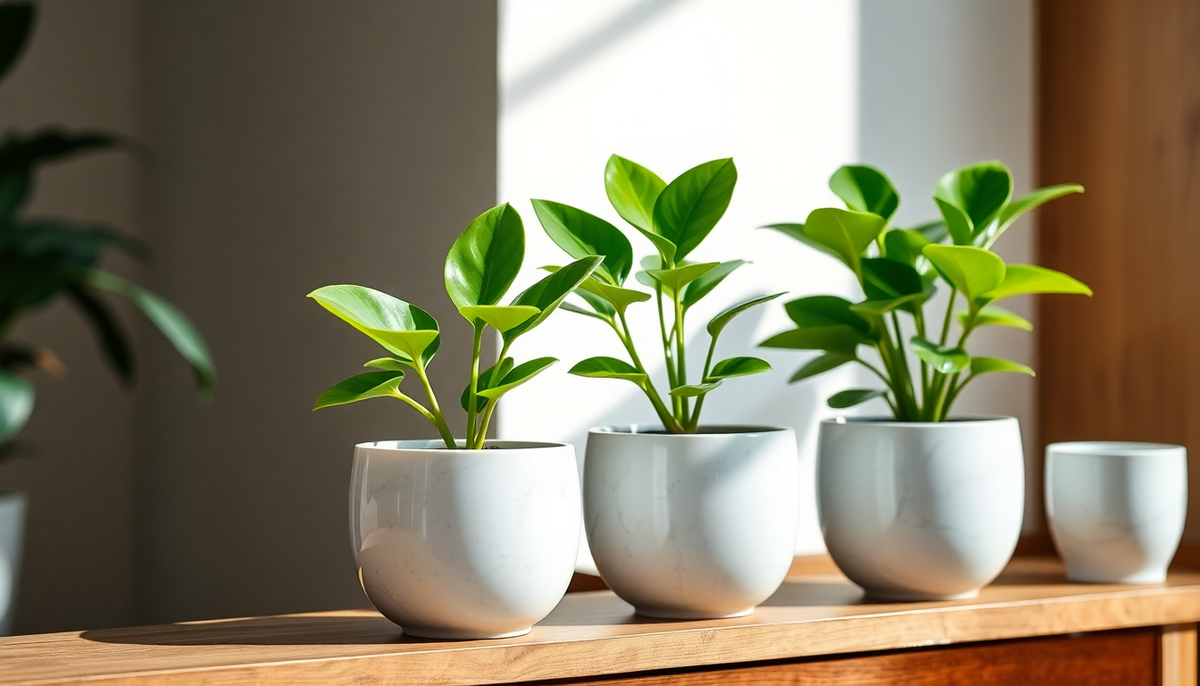 Ceramic Pot Collection Gifts: Why Marble & Green Money Plants Are Crow ...